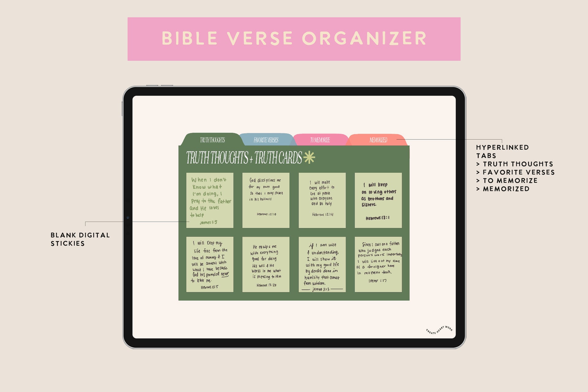 💫 The Bible Verse Organizer – Create Heart Work
