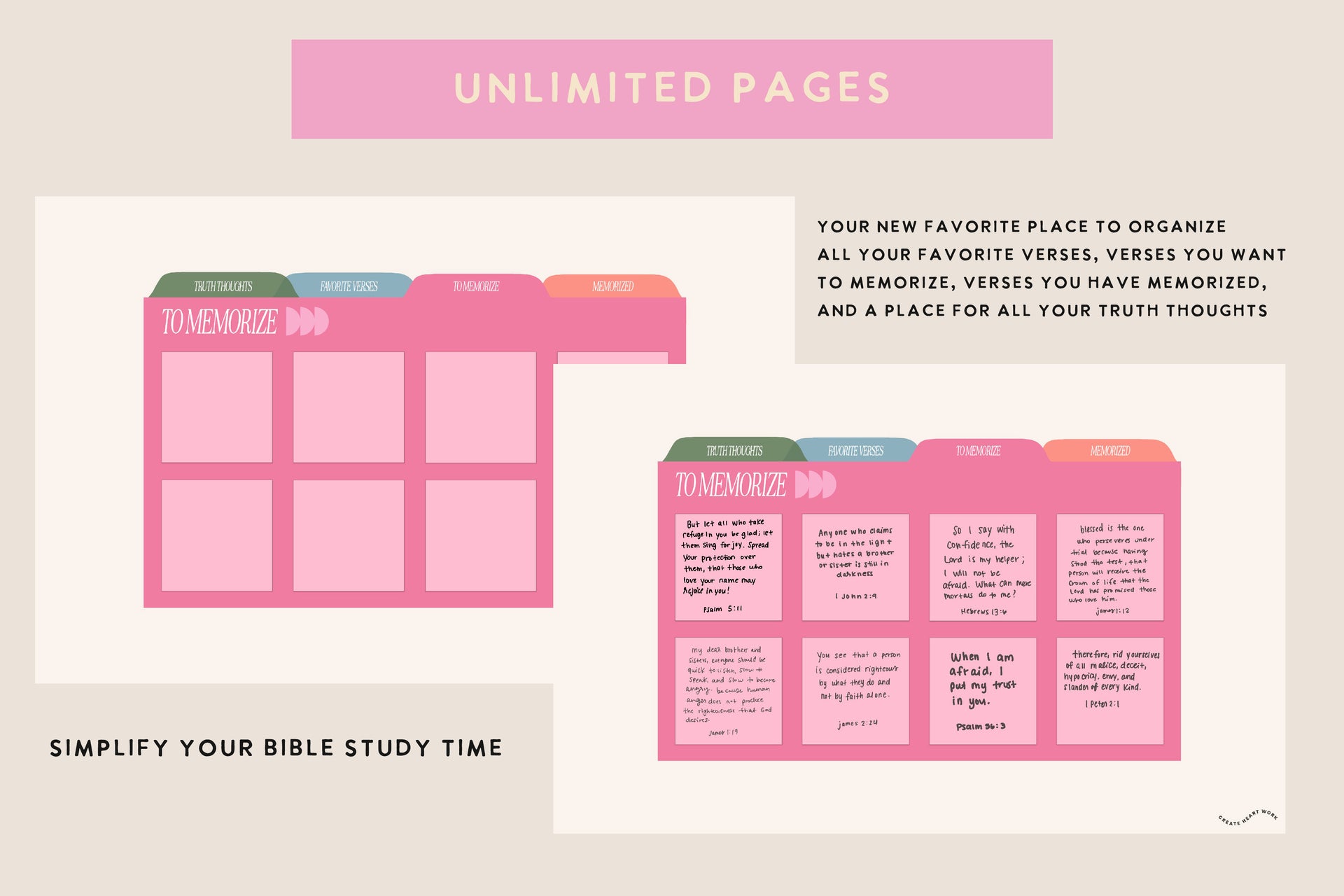 💫 The Bible Verse Organizer – Create Heart Work