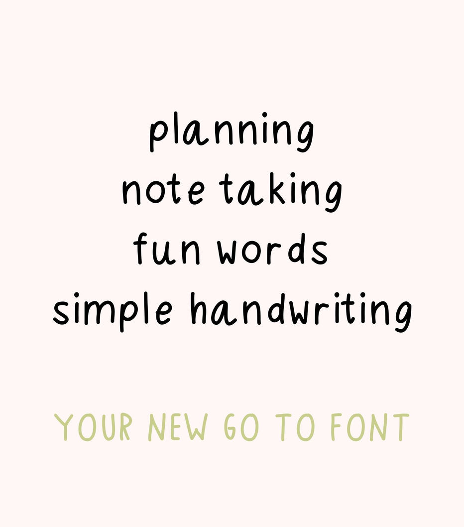 Poppi Handwritten Font – Create Heart Work