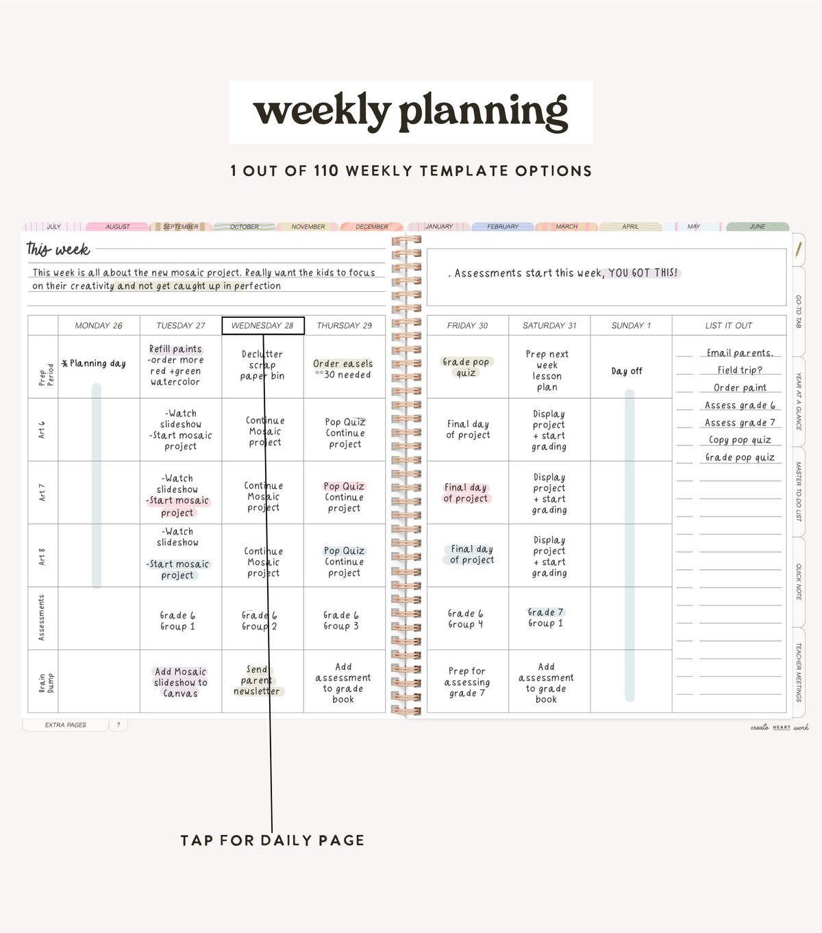 The Teacher Planner – Create Heart Work