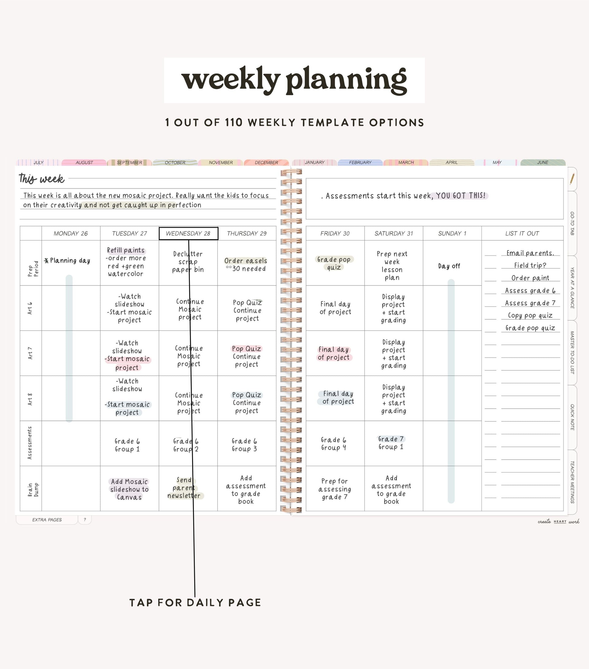 The Teacher Planner – Create Heart Work