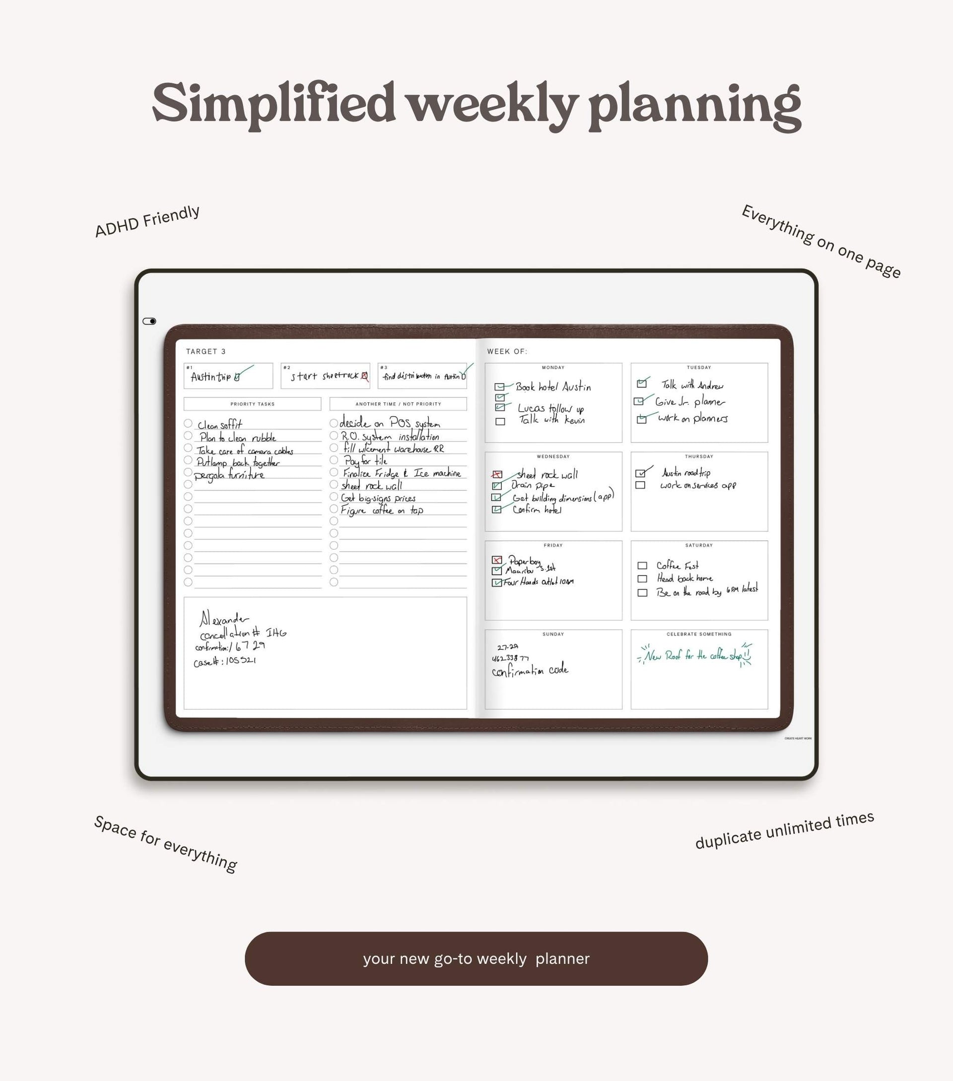 Focus Planner – Create Heart Work