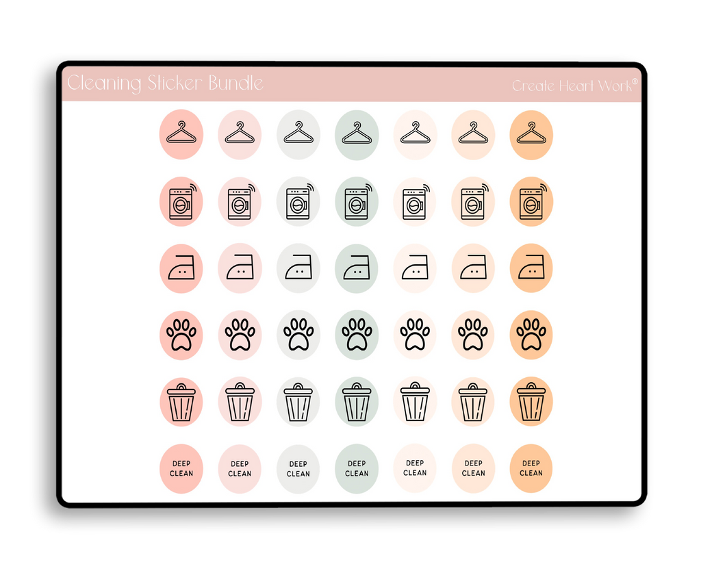 Cleaning Sticker Bundle – Create Heart Work