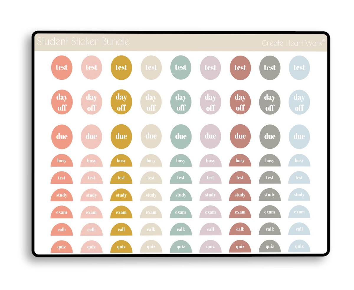 Student Sticker Bundle – Create Heart Work