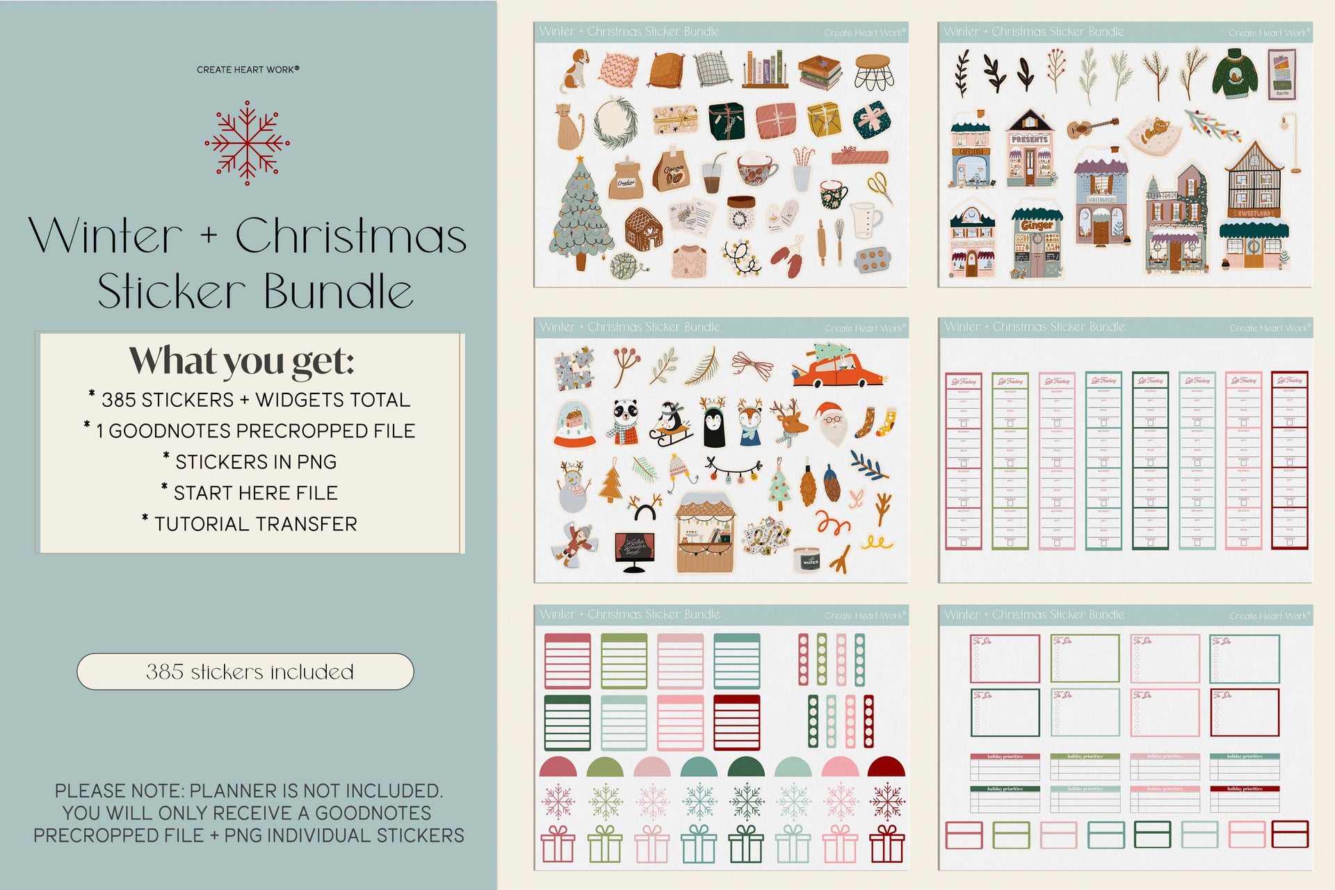 Winter - Christmas Sticker Bundle – Create Heart Work